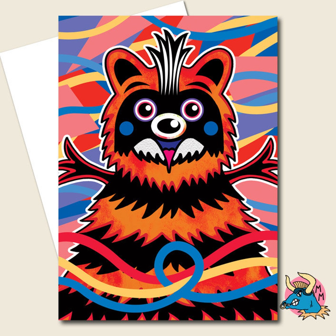 Raccoon Card Birthday Card Greeting Card Funny Card Card | Etsy