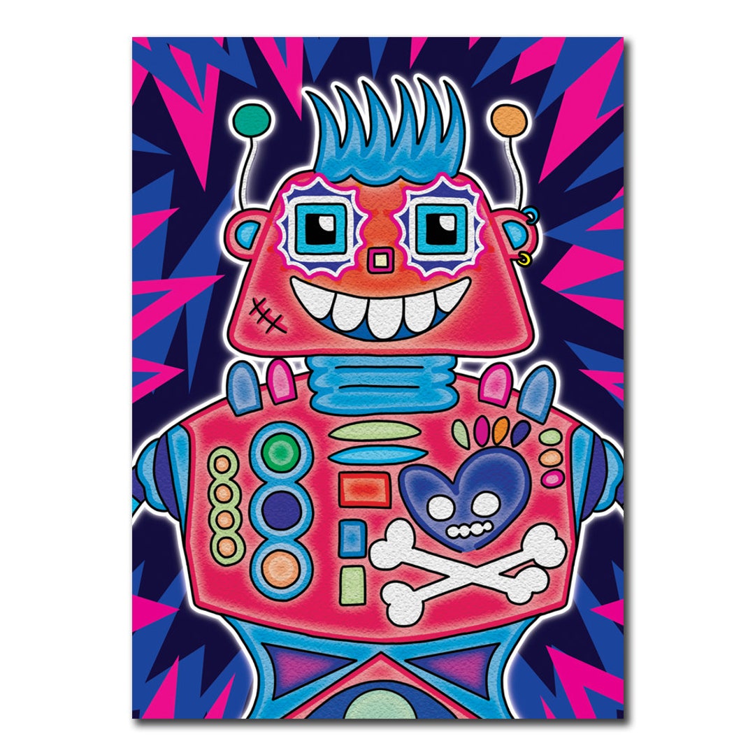 Robot Card, Birthday Card, Greeting Card, Funny Card, Card for Him ...