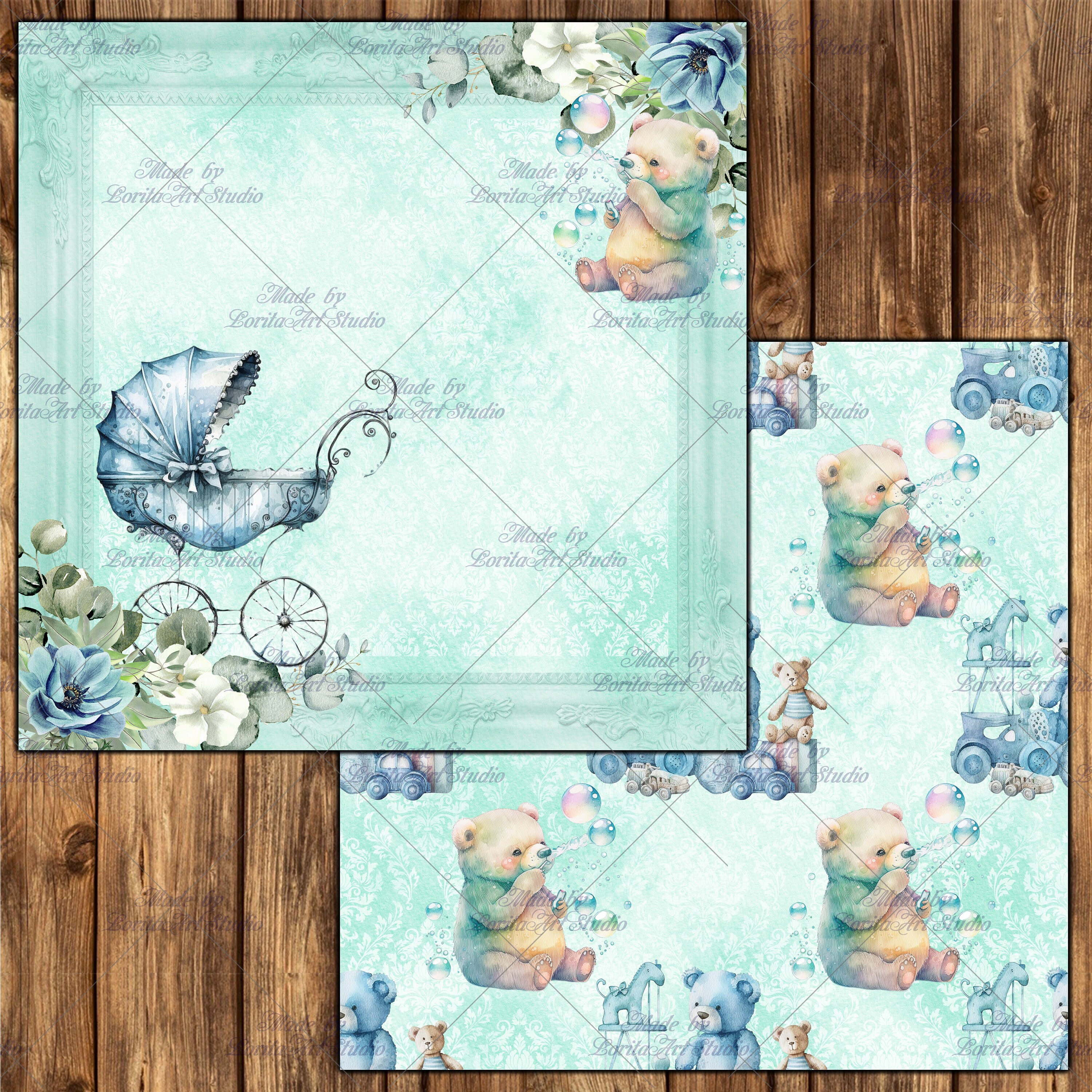 Little Treasure Baby Boy Digital Paper Pack New Born Boy - Etsy