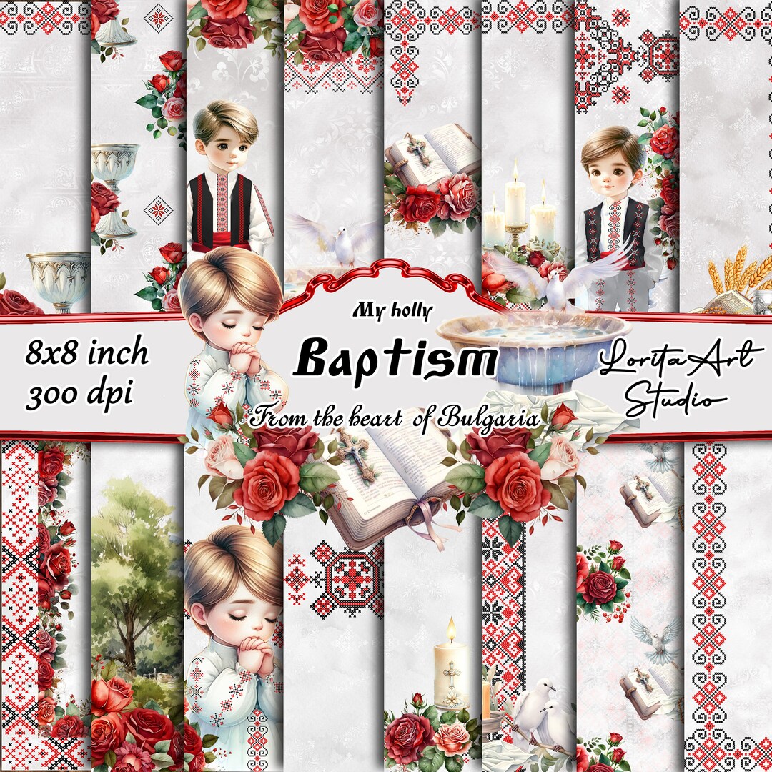 From the Heart of Bulgaria My Holly Baptism for Boy,bulgarian Scrapbook ...