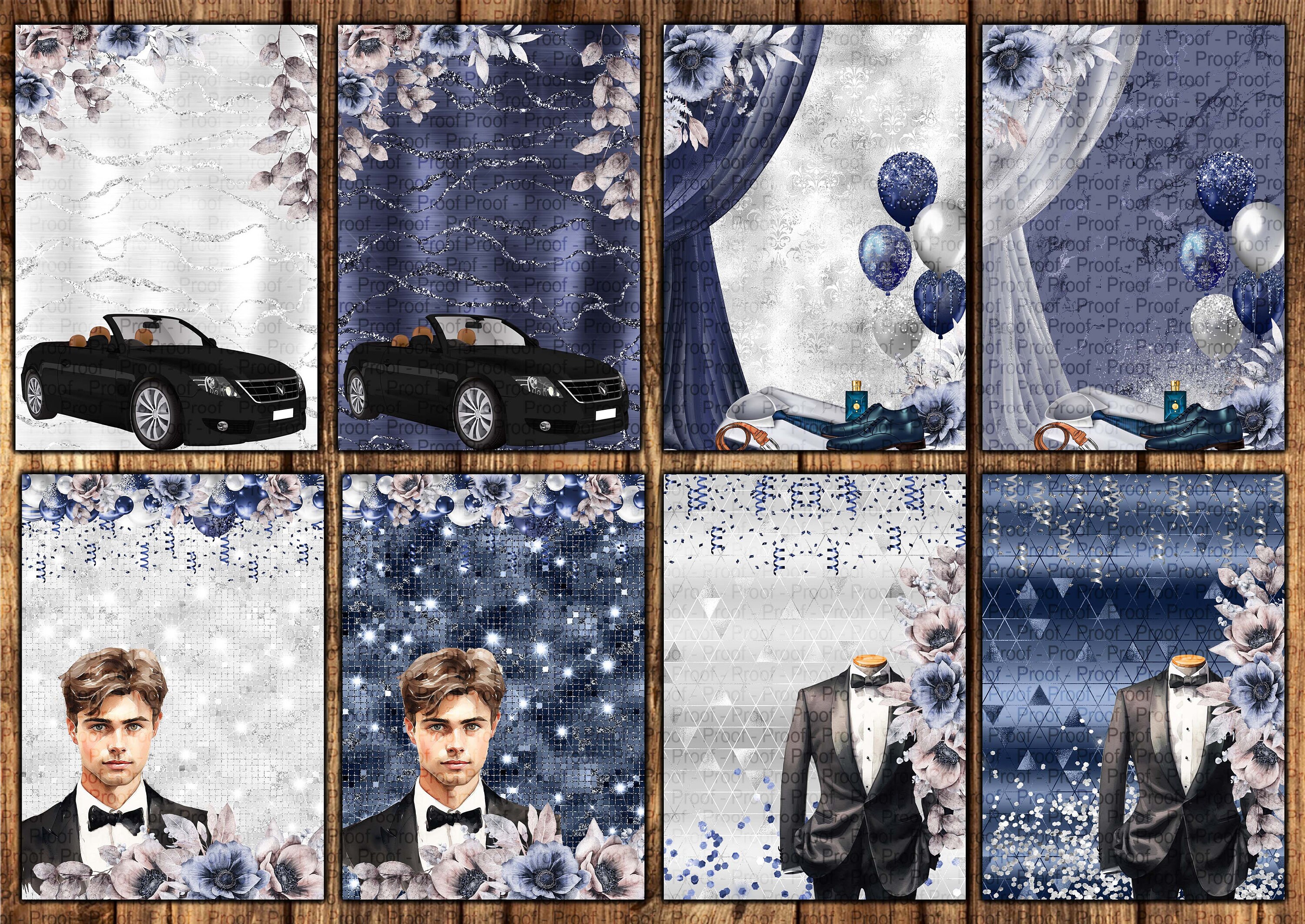 Prom Boy Cards, Prom Digital Cards A5 Format, Prom Night, Printable - Etsy