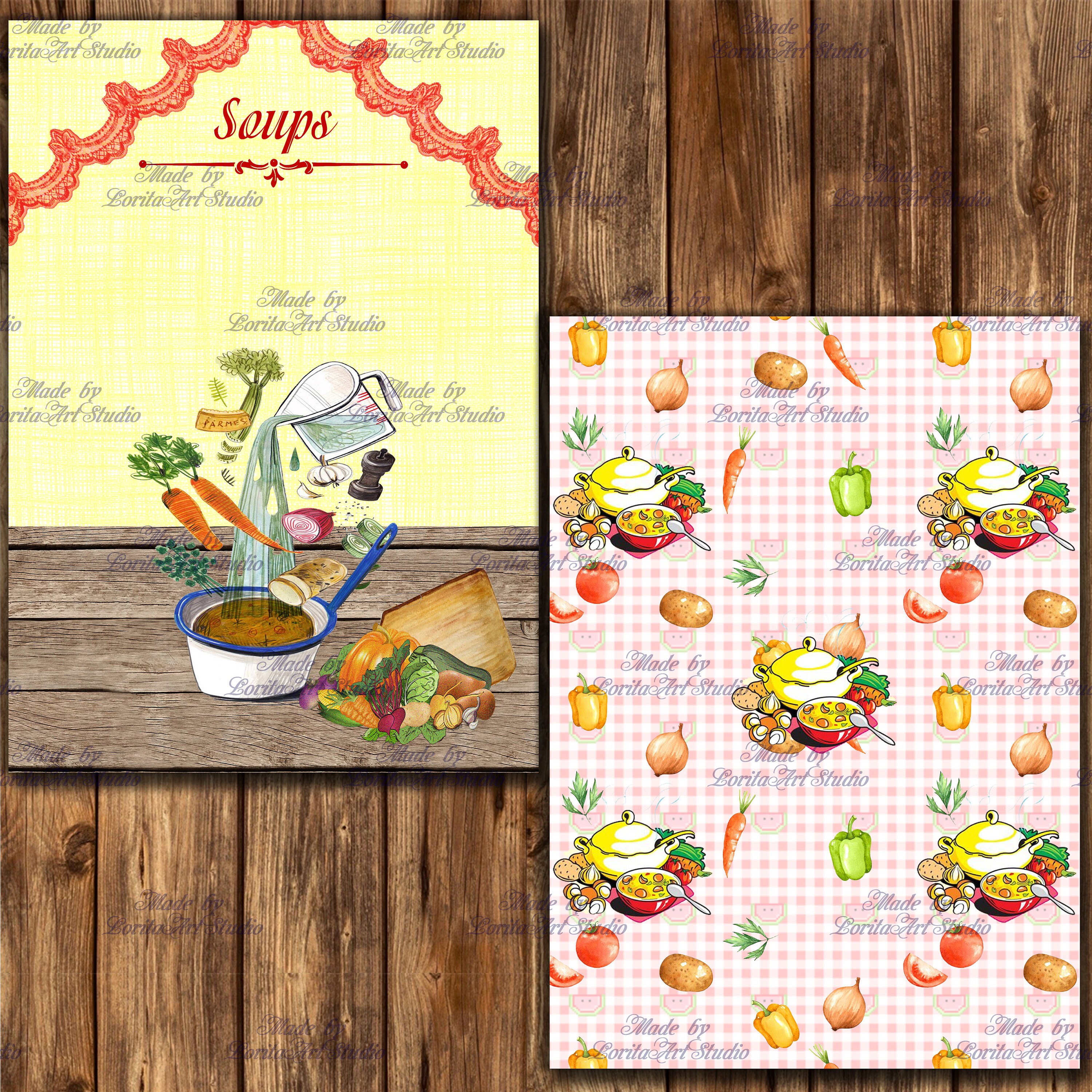 Recipe Book Collection Cooking Paper Pack Printable - Etsy