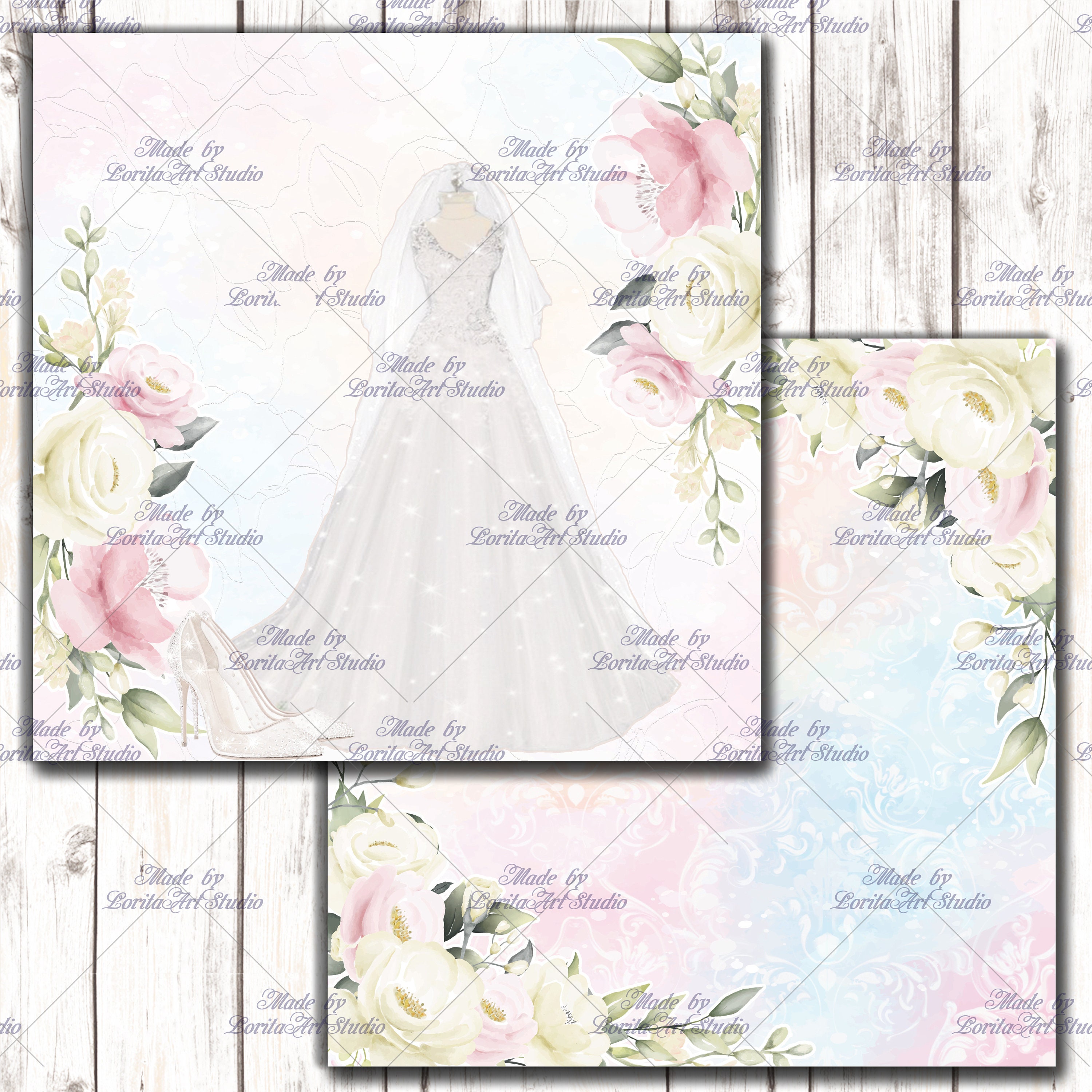 Wedding Story, Wedding Digital Papers, Wedding Tendence, Printable ...