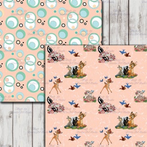 Bambi Digital Kids Collection, Peach-pink & Mint-blue Paper Pack, Kids ...