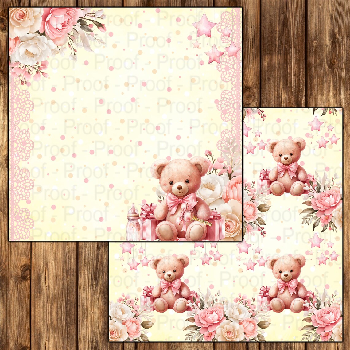 Little Princess , Baby Girl Digital Paper Pack, New Born Girl ...