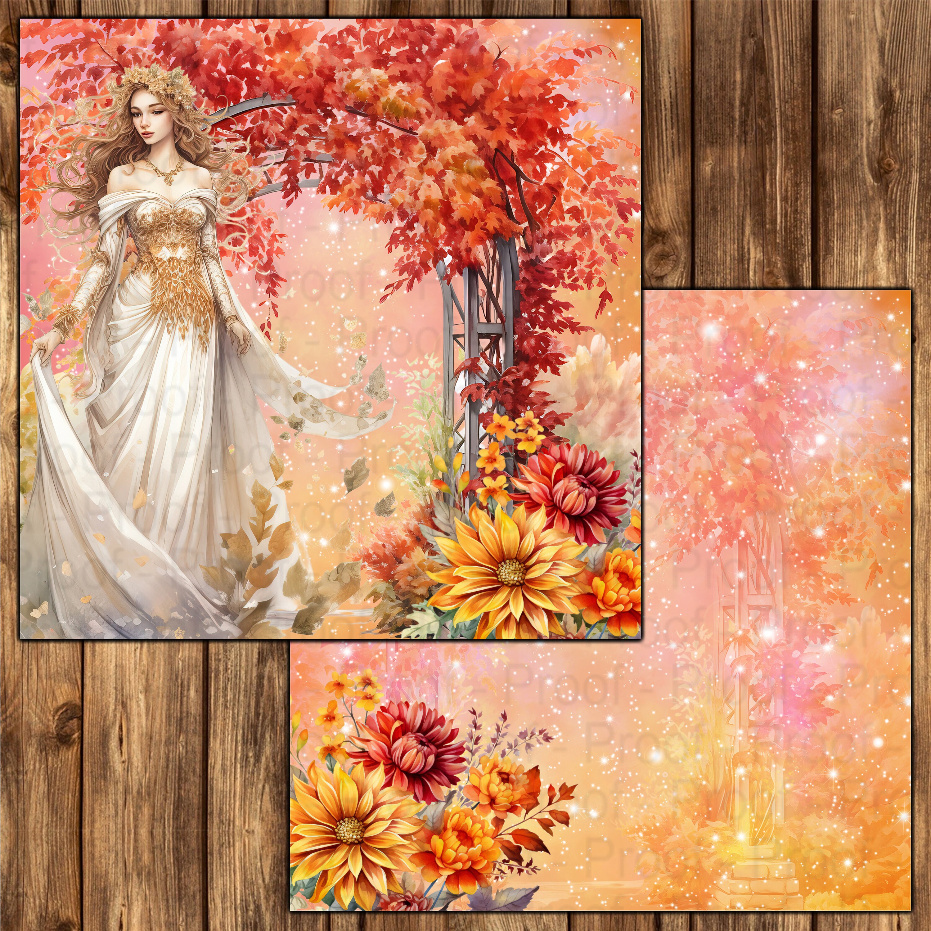 Seasons Queen of the Fall Pastel Colours Printable - Etsy