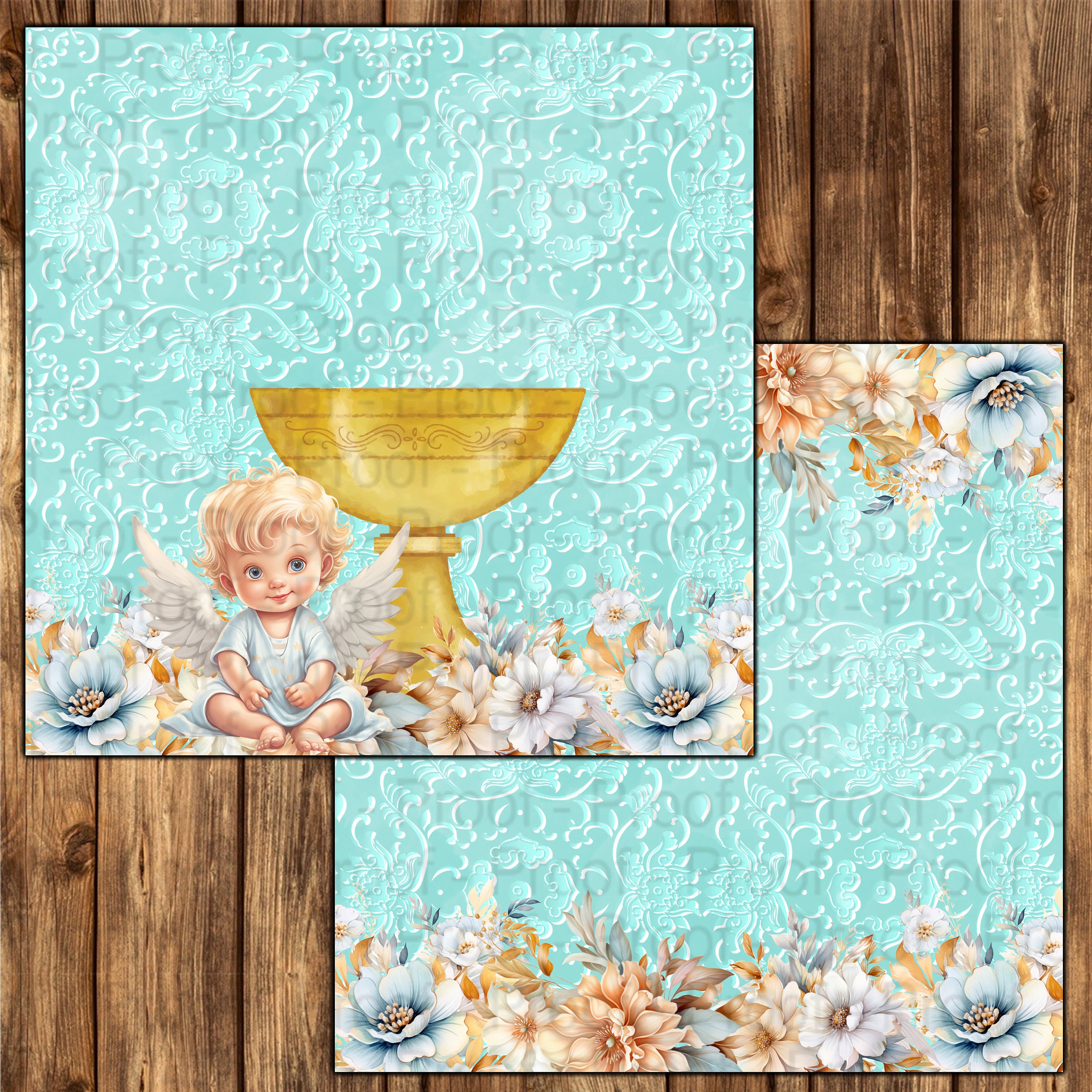Boy's Holy Baptism, First Communion, Baby Boy Christening, Digital ...