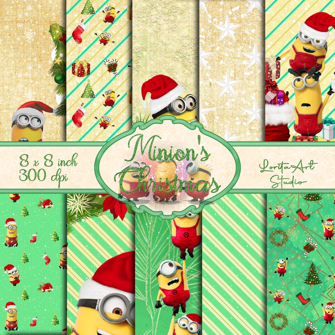 Minions Christmas Fun Kids Digital Collection, Xmas Printable ...
