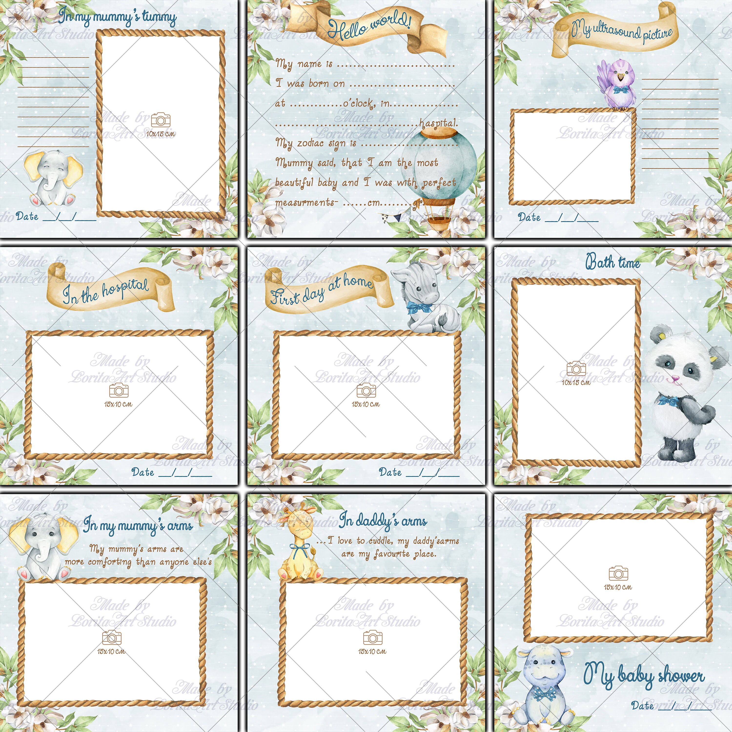 First Year Baby Boy Journal and Memory Book, Baby Boy Diary, Baby ...
