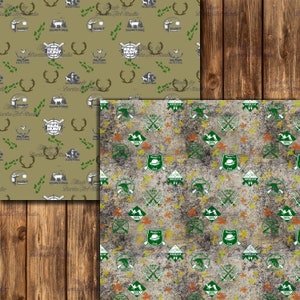 Hunting Digital Papers, Cards Making, Hunting Patterns - Etsy