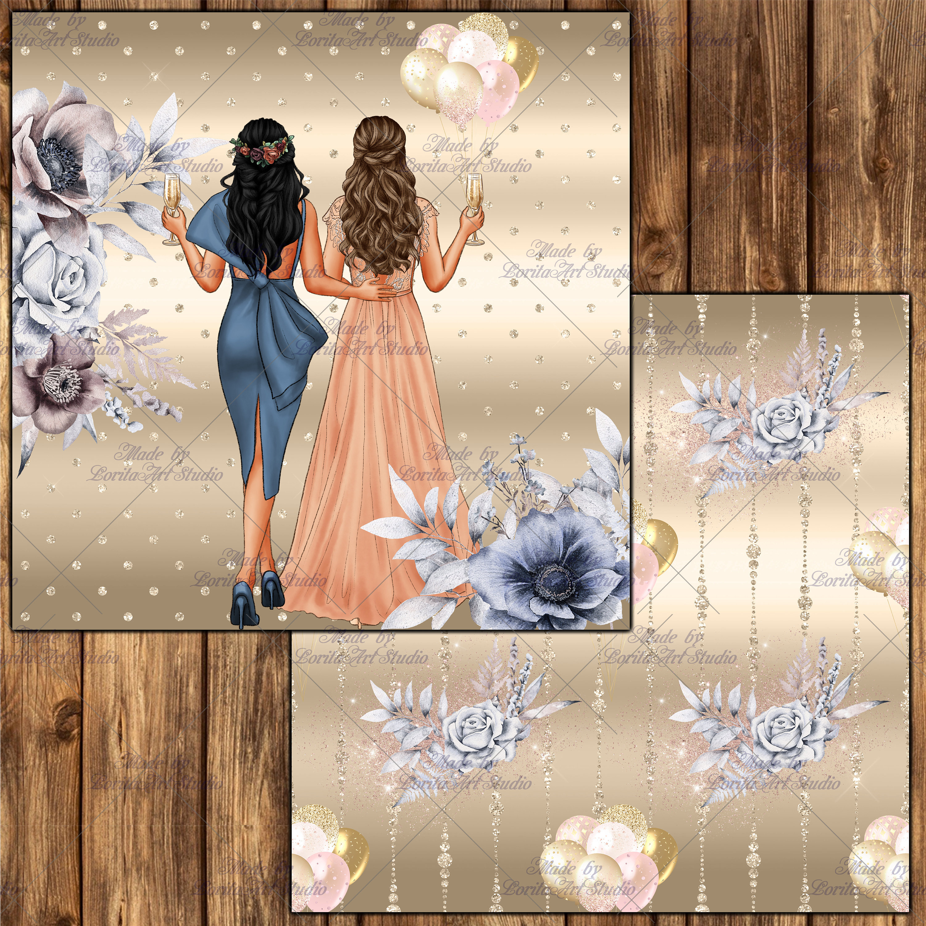 Prom Girl, Prom Digital Papers, Prom Night, Printable, Scrapbooking ...