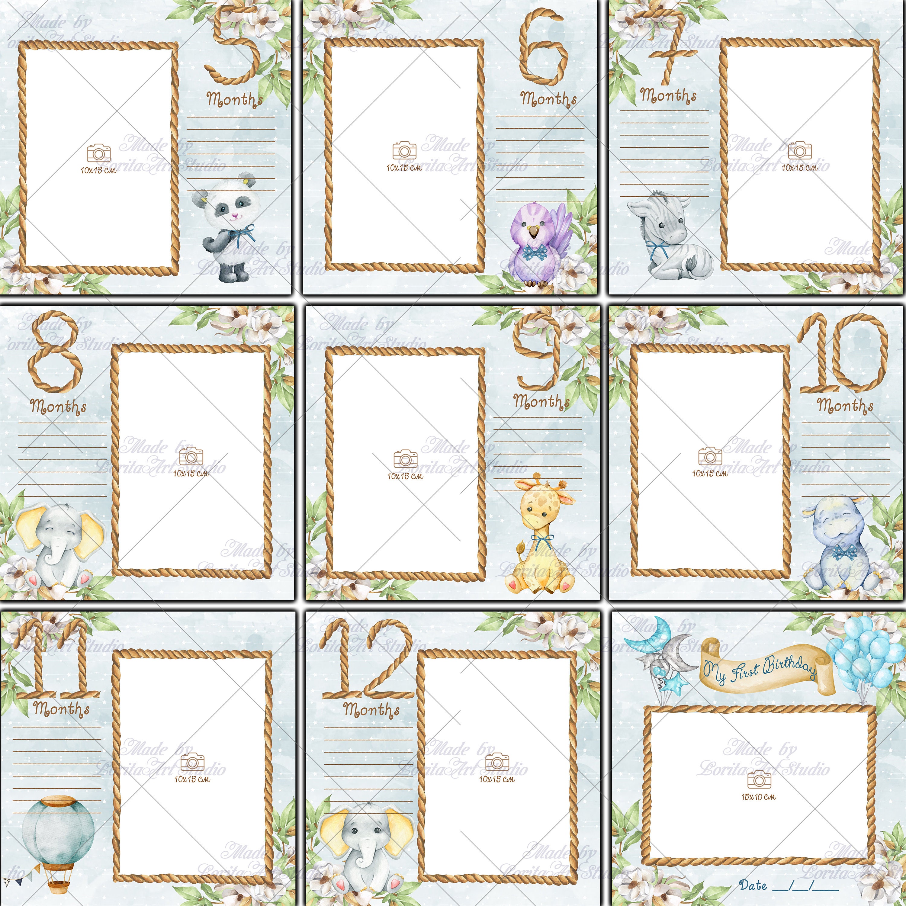 First Year Baby Boy Journal and Memory Book, Baby Boy Diary, Baby ...