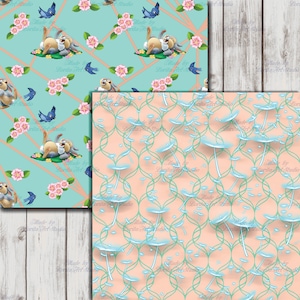 Bambi Digital Kids Collection, Peach-pink & Mint-blue Paper Pack, Kids ...