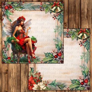 Christmas Fairies, Christmas Digital Papers,fairy Christmas, Xmas ...