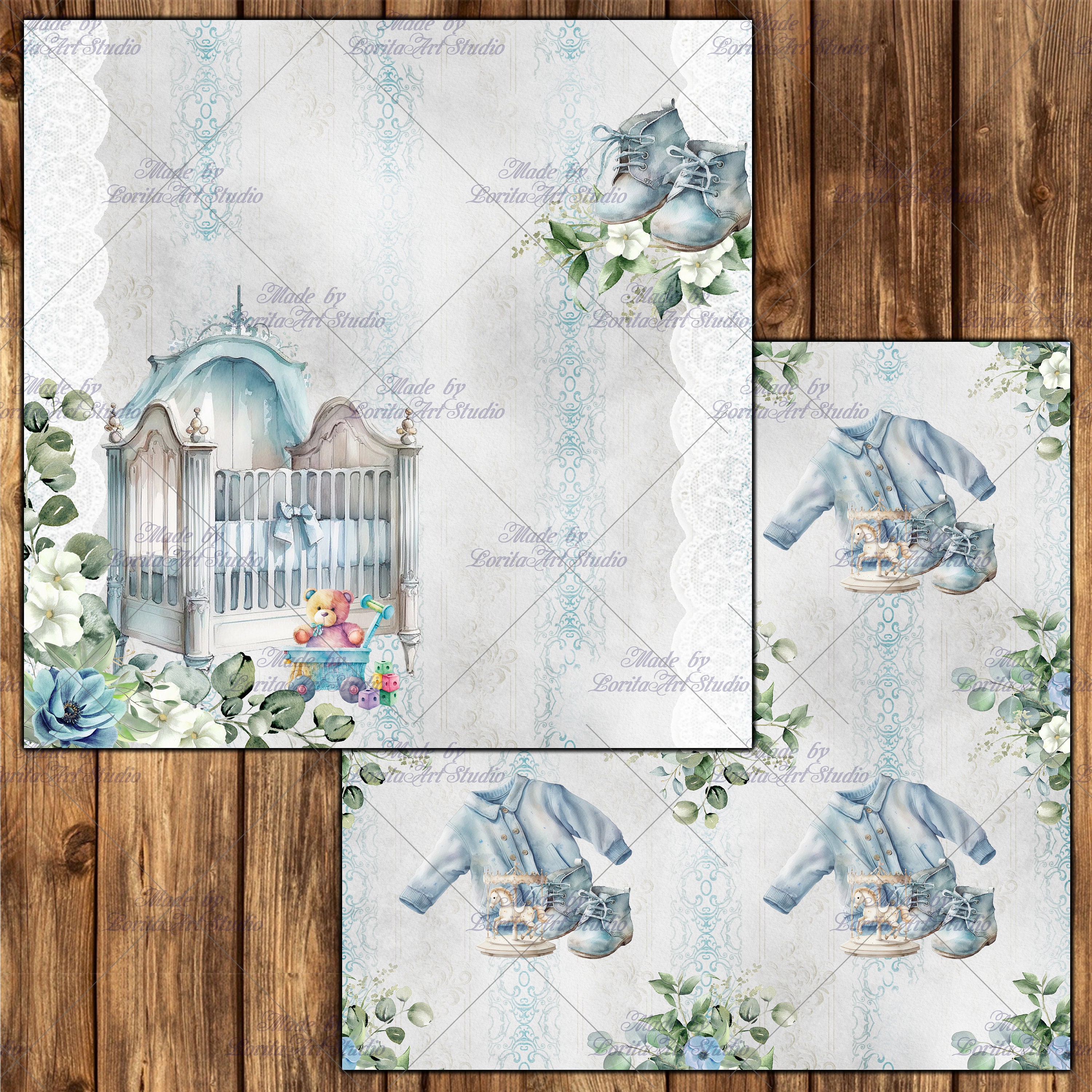 Little Treasure Baby Boy Digital Paper Pack New Born Boy - Etsy