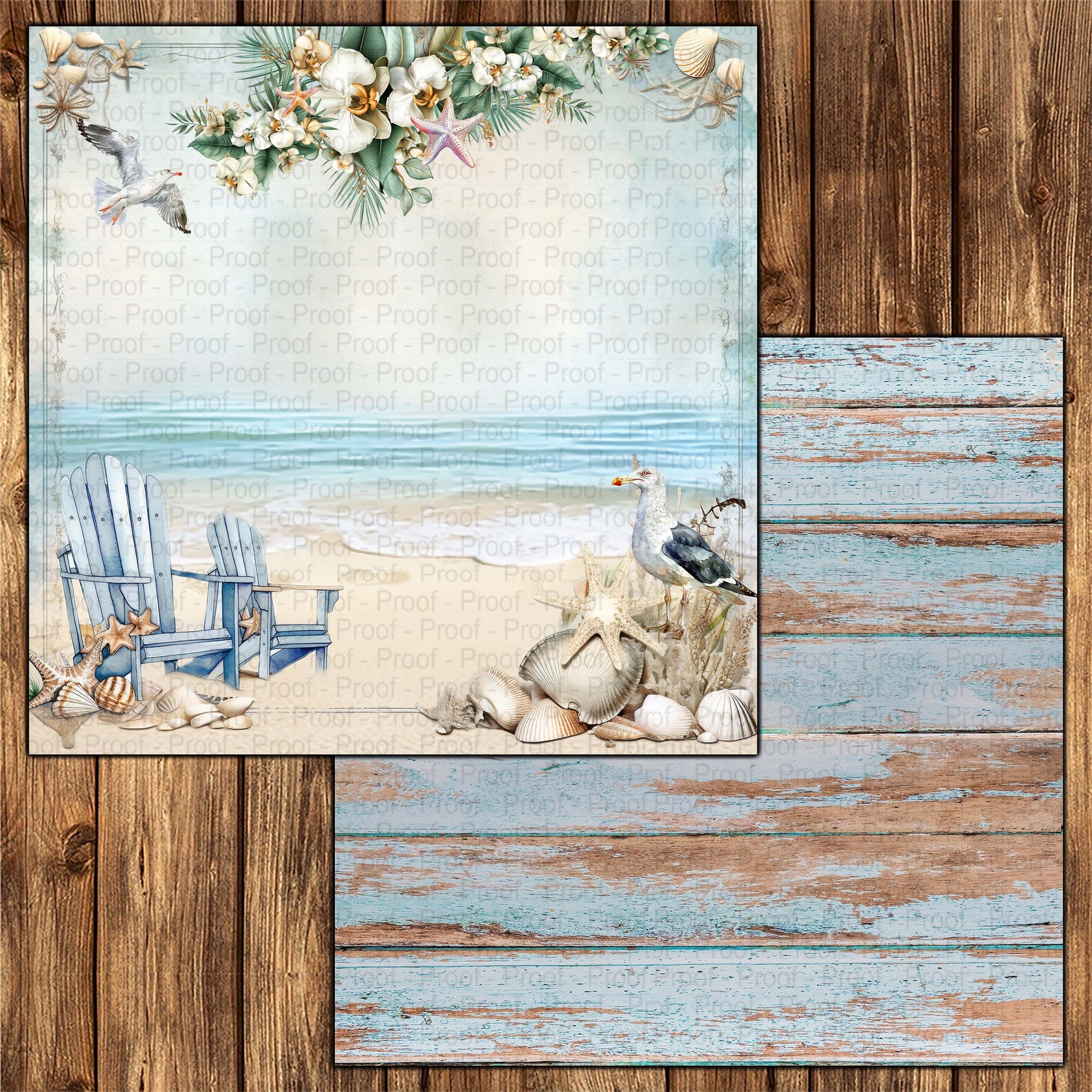 Sea Magic, Ocean Digital Paper Pack, Summer Holiday, Vintage Sea ...