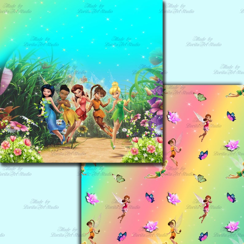 Tinkerbell & Friends Digital Kids Collection in Beautifil Pastel ...