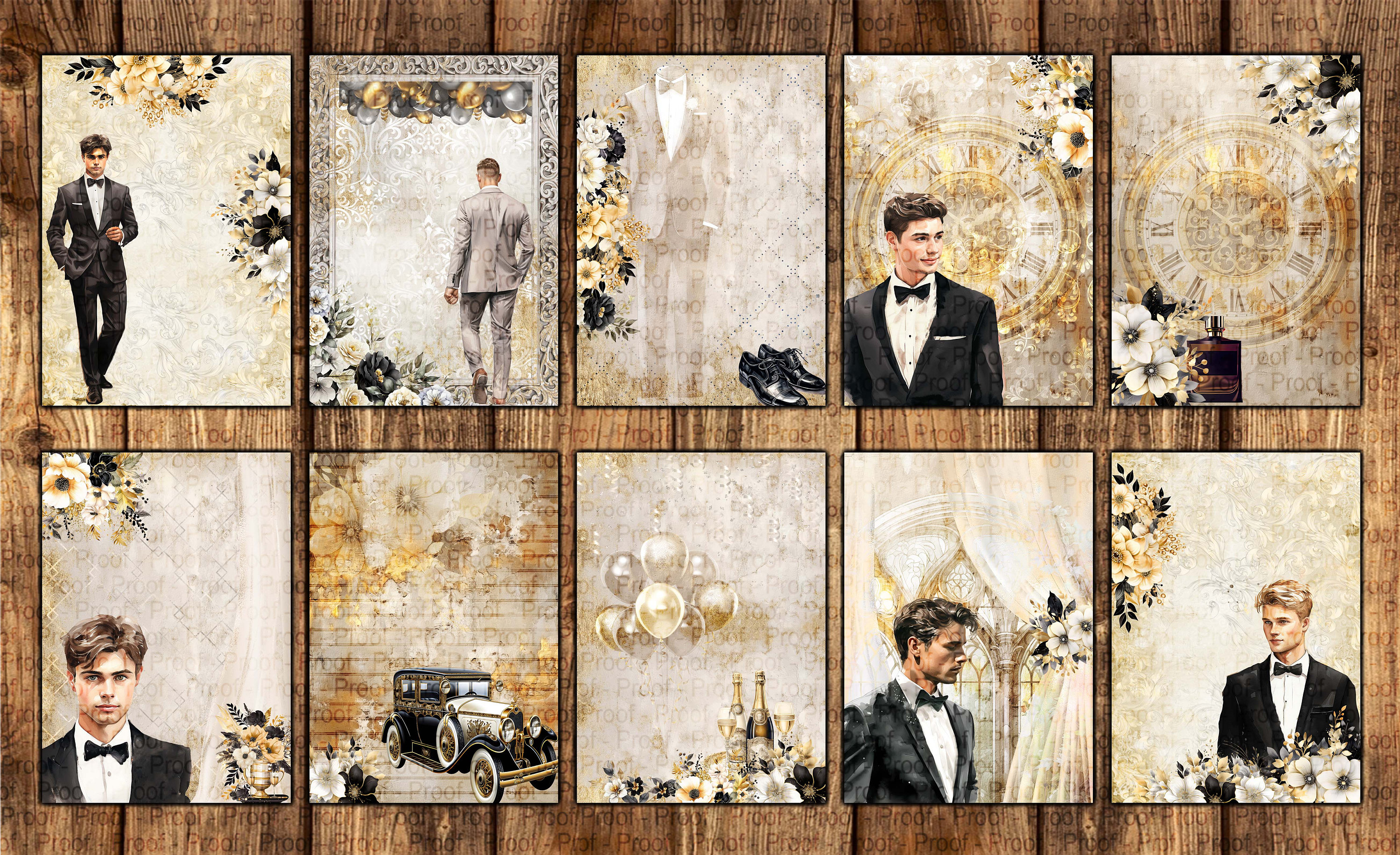 The Star of the Prom, Prom Boy Digital Papers, Prom Night, Printable ...