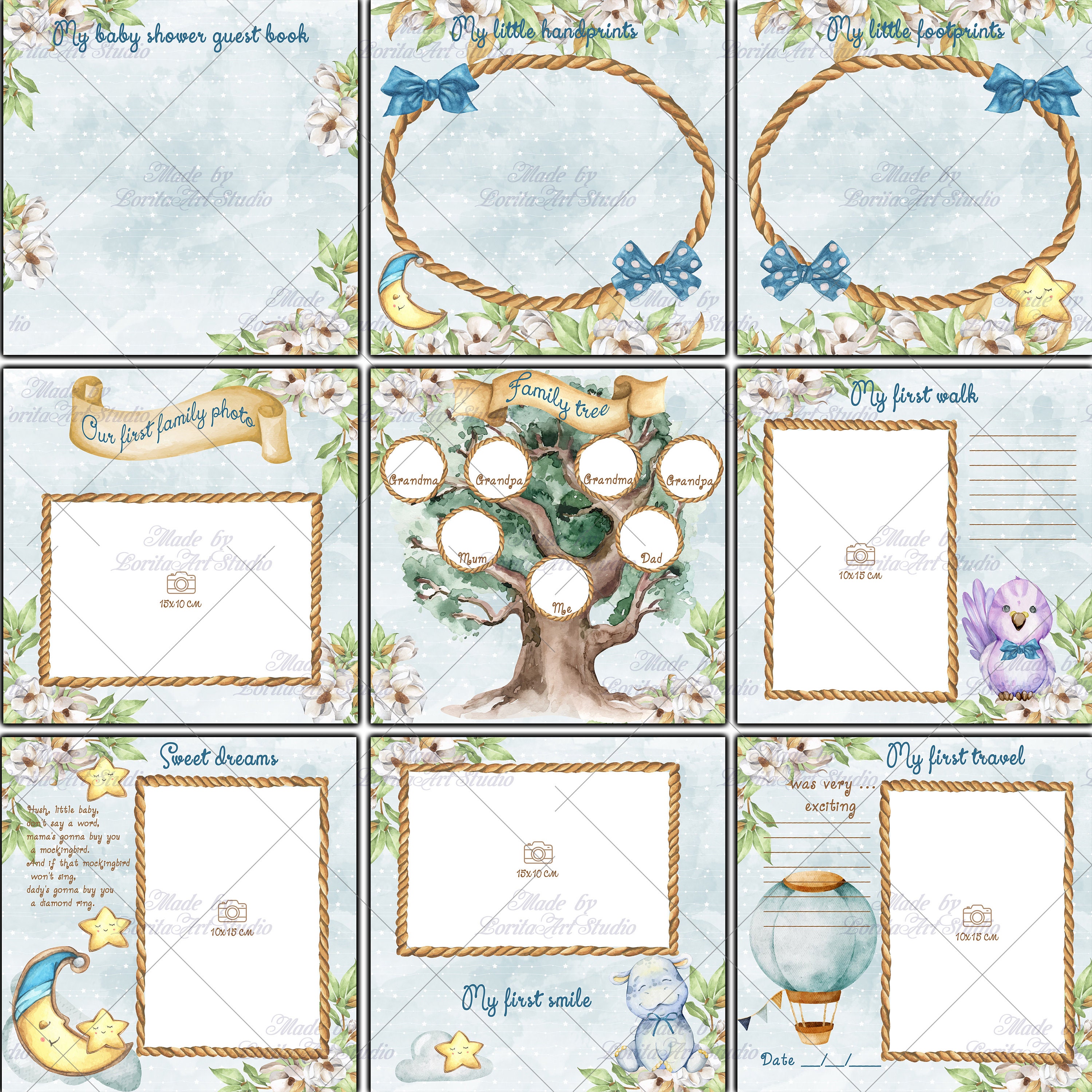 First Year Baby Boy Journal and Memory Book, Baby Boy Diary, Baby ...