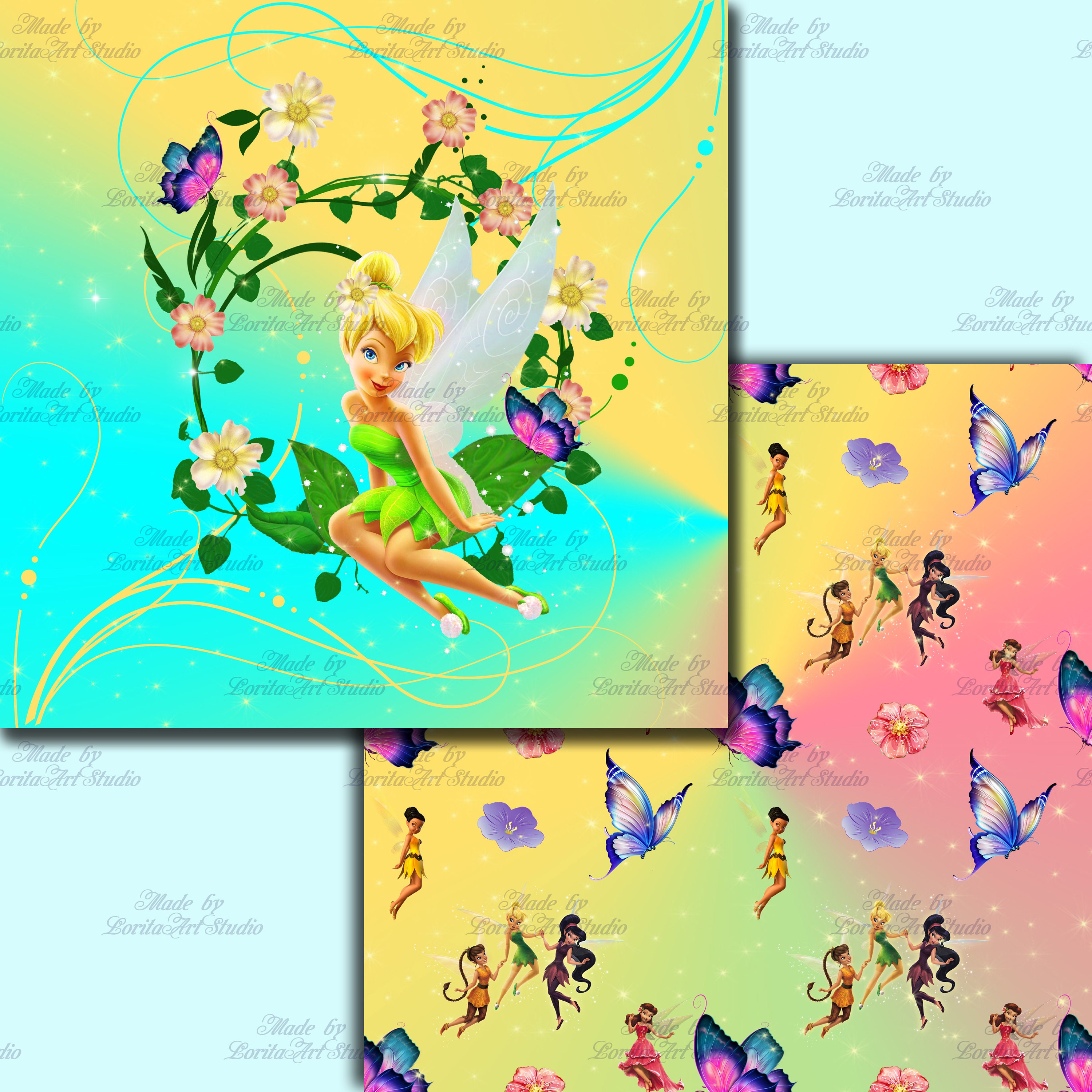 Tinkerbell & Friends Digital Kids Collection in Beautifil Pastel ...