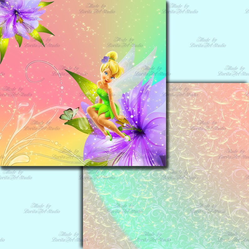 Tinkerbell & Friends Digital Kids Collection in Beautifil Pastel ...