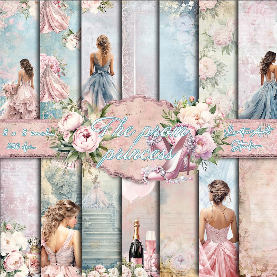 The Prom Princess, Prom Digital Papers, Prom Night, Printable ...