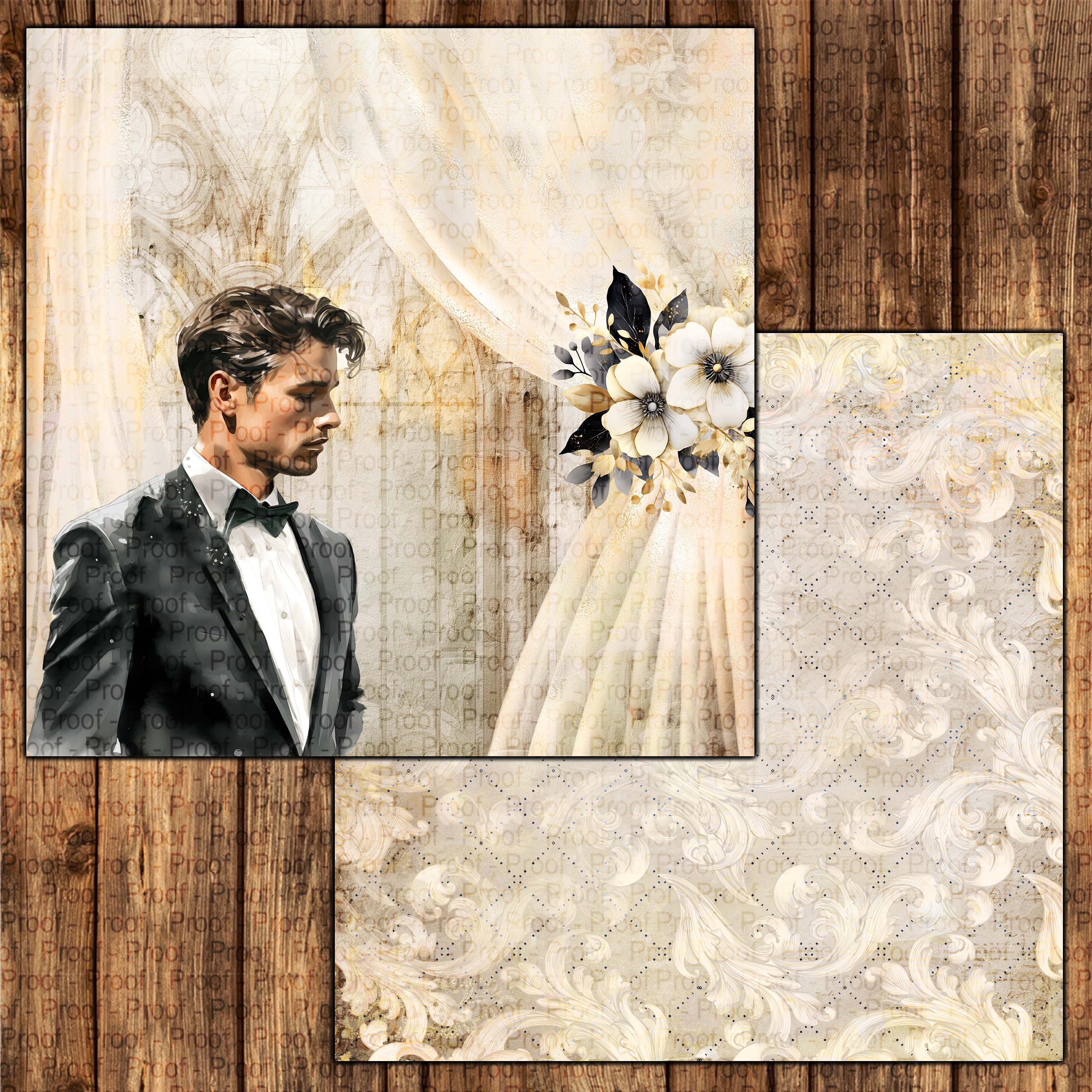 The Star of the Prom, Prom Boy Digital Papers, Prom Night, Printable ...