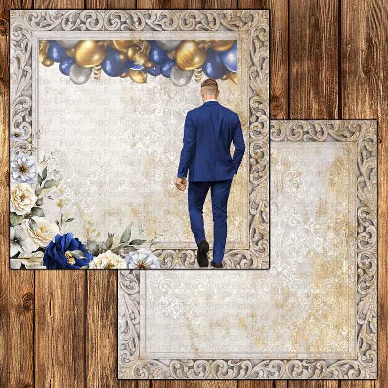 The Star of the Prom, Prom Boy Digital Papers, Prom Night, Printable ...