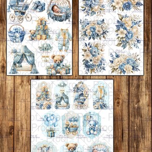 Little Prince , Baby Boy Digital Paper Pack, New Born Boy Collection ...