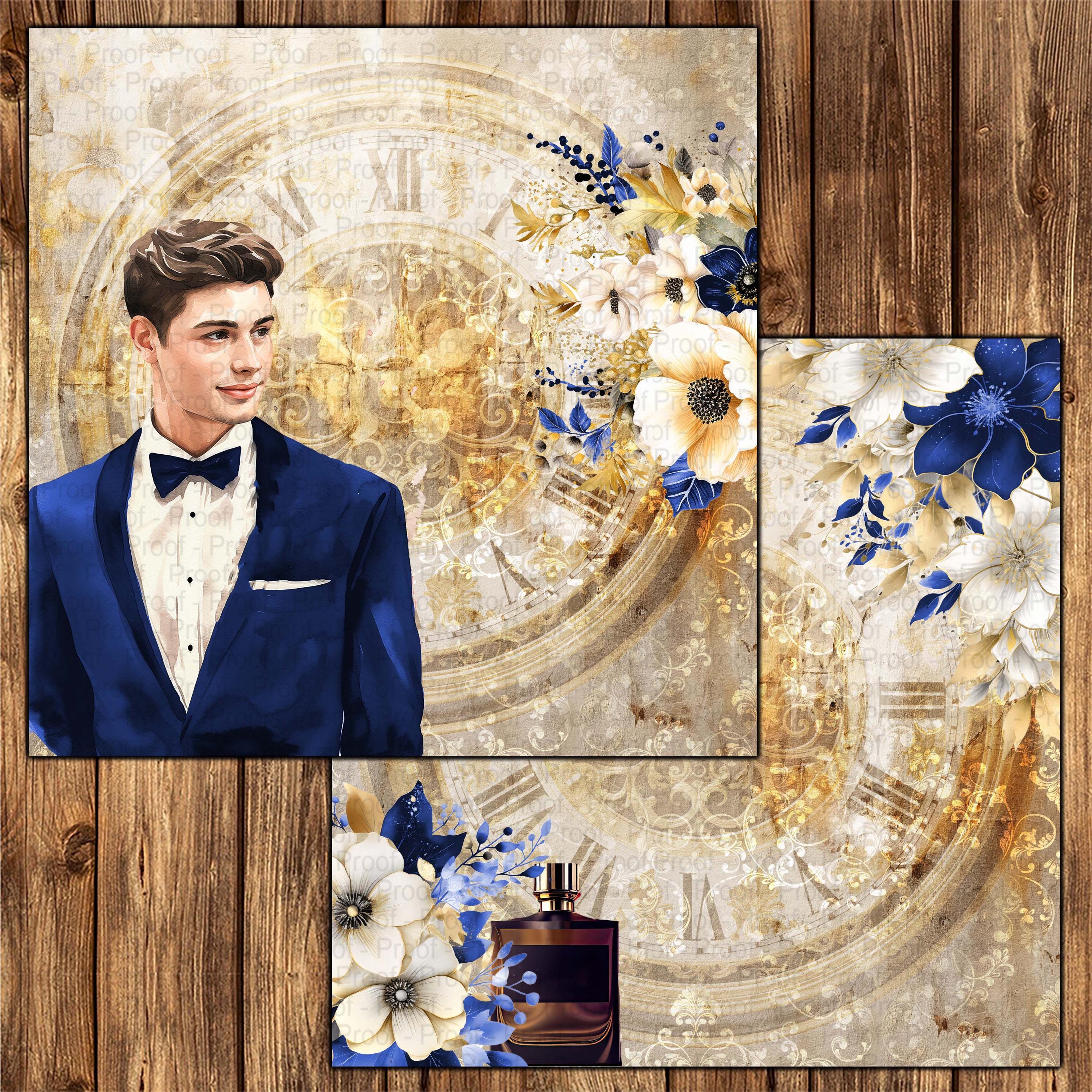 The Star of the Prom, Prom Boy Digital Papers, Prom Night, Printable ...
