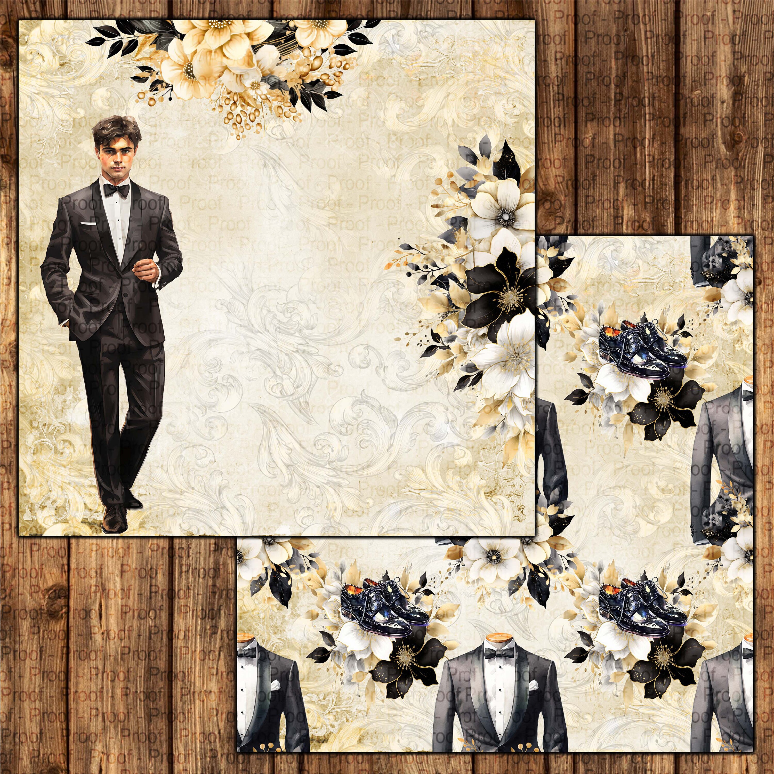 The Star of the Prom, Prom Boy Digital Papers, Prom Night, Printable ...