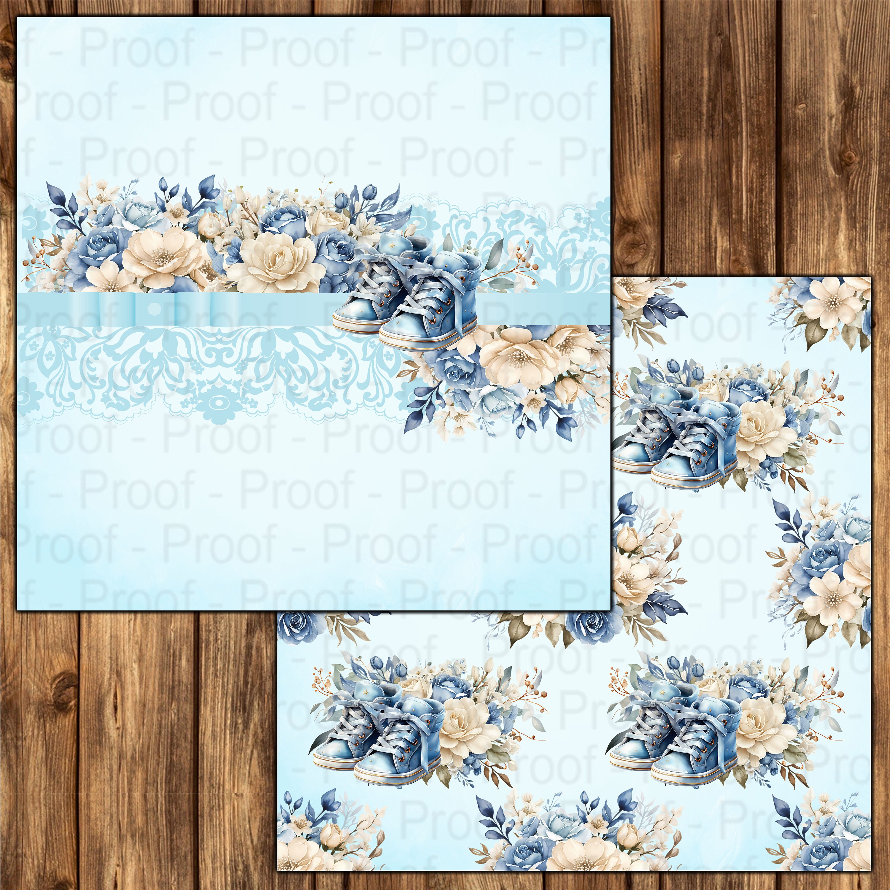 Petit prince, pack de papier numérique bébé garçon, collection garçon ...