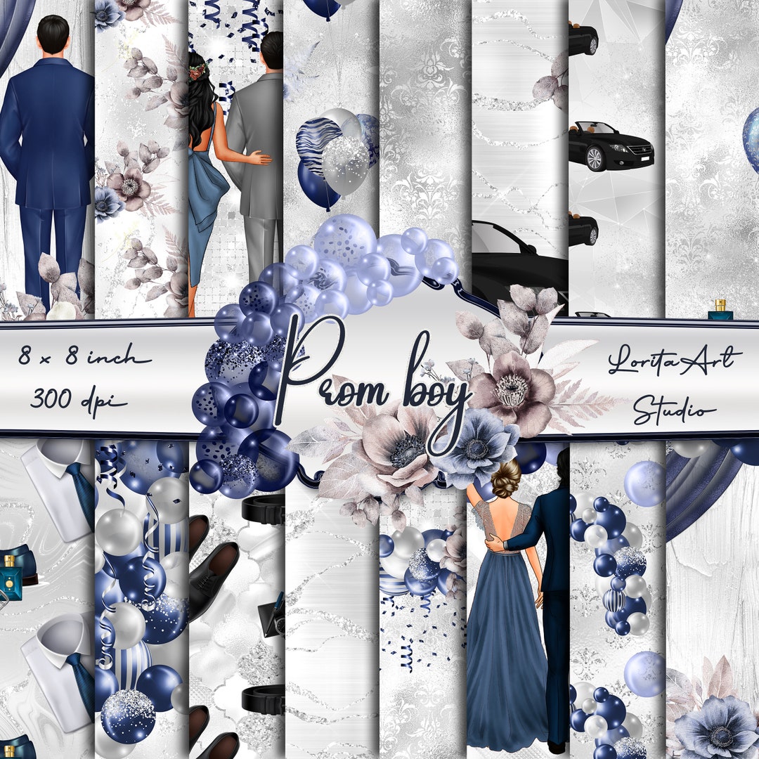 Prom Boy, Prom Digital Papers, Prom Night, Printable, Scrapbooking ...