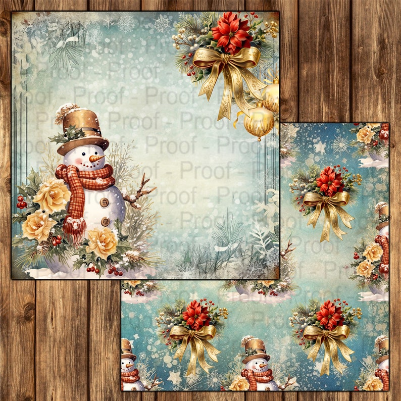 Golden Christmas, Christmas Digital Papers, Xmas Printable ...