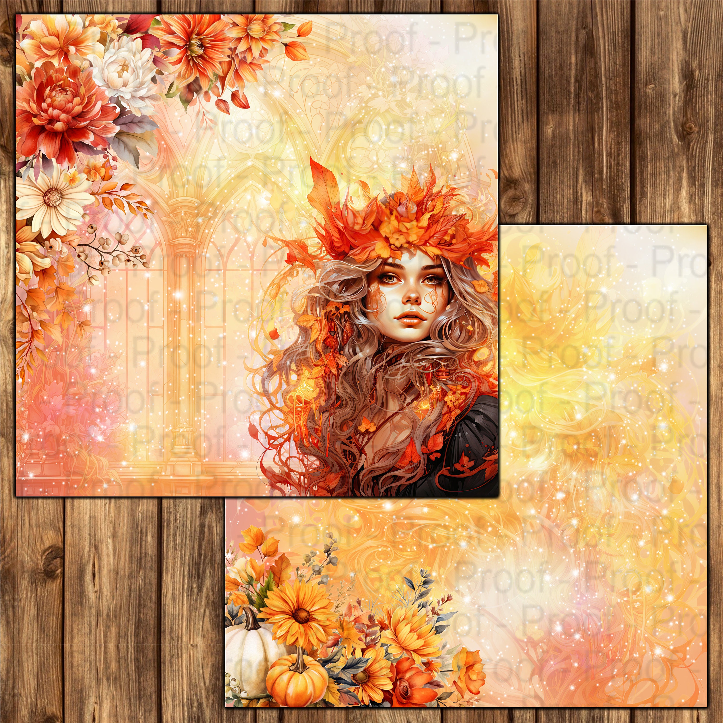 Seasons Queen of the Fall Pastel Colours Printable - Etsy