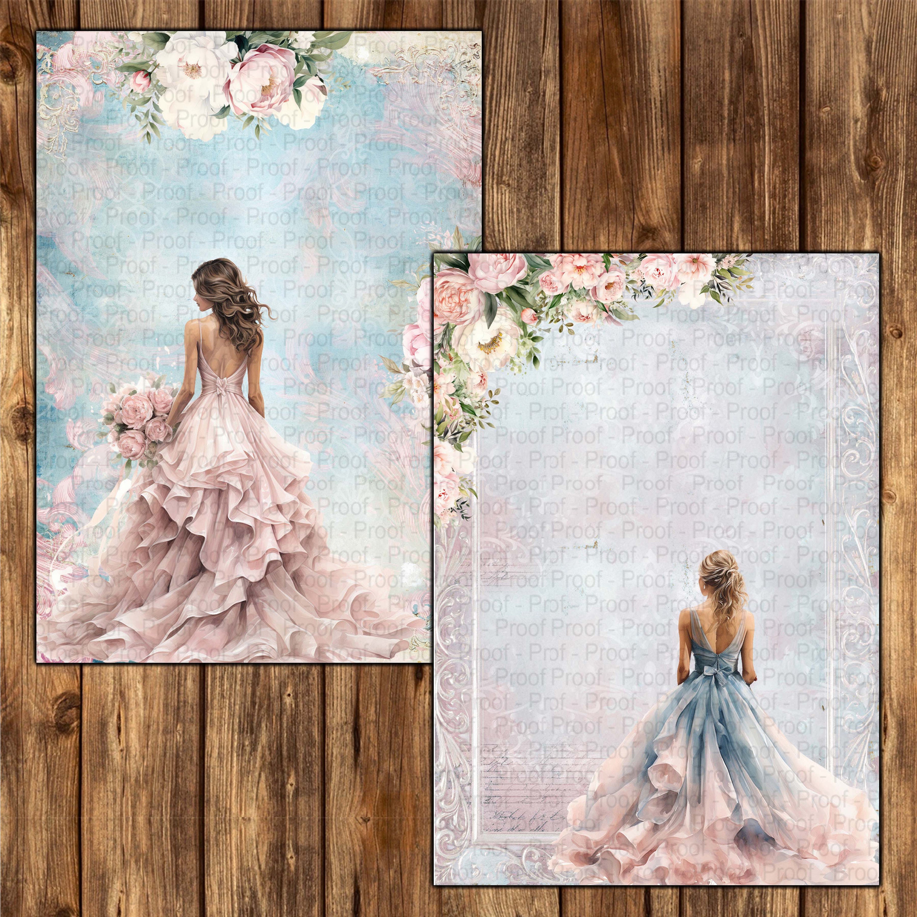 Prom Girl Cards, Prom Princess Digital Cards A5 Format, Prom Night ...