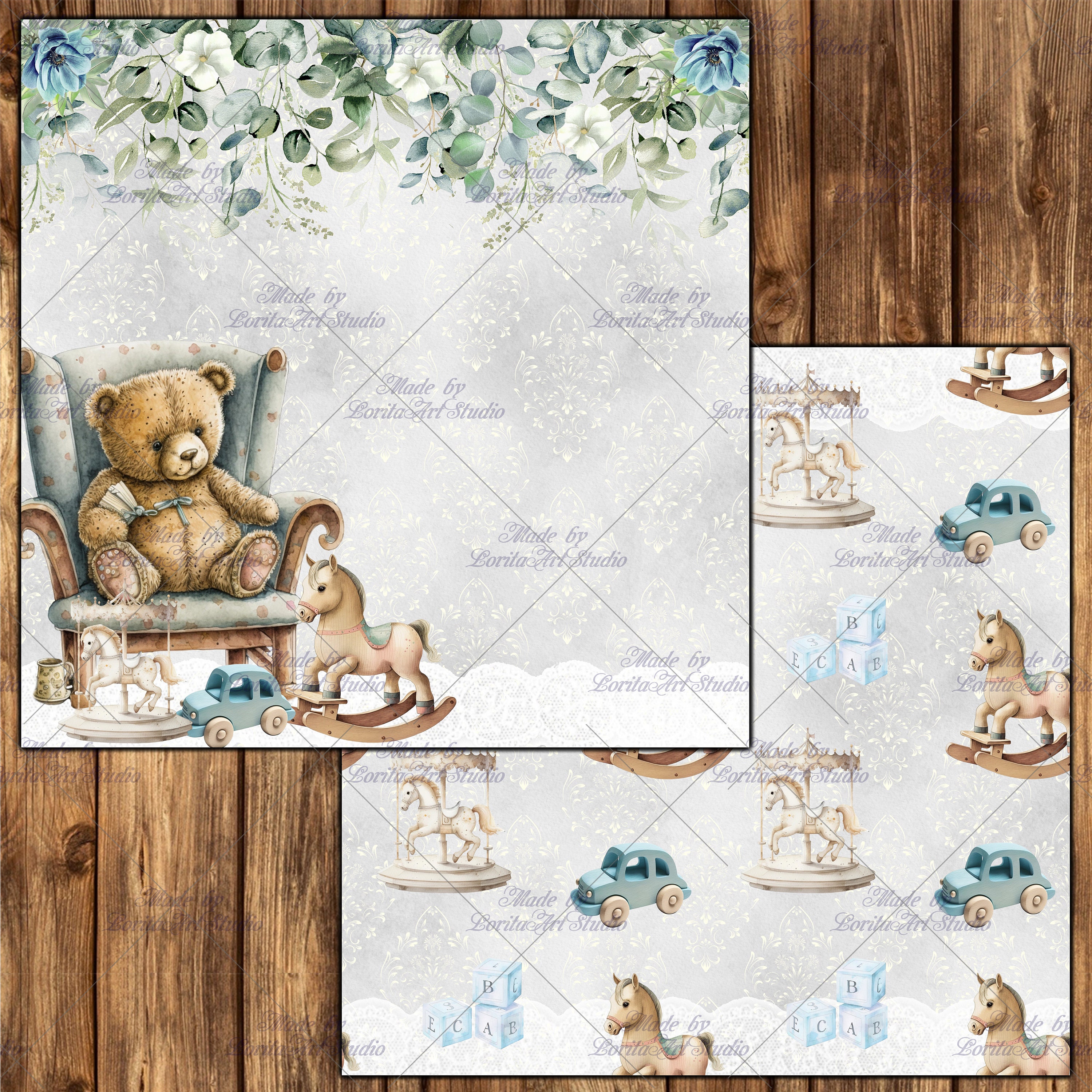 Little Treasure Baby Boy Digital Paper Pack New Born Boy - Etsy
