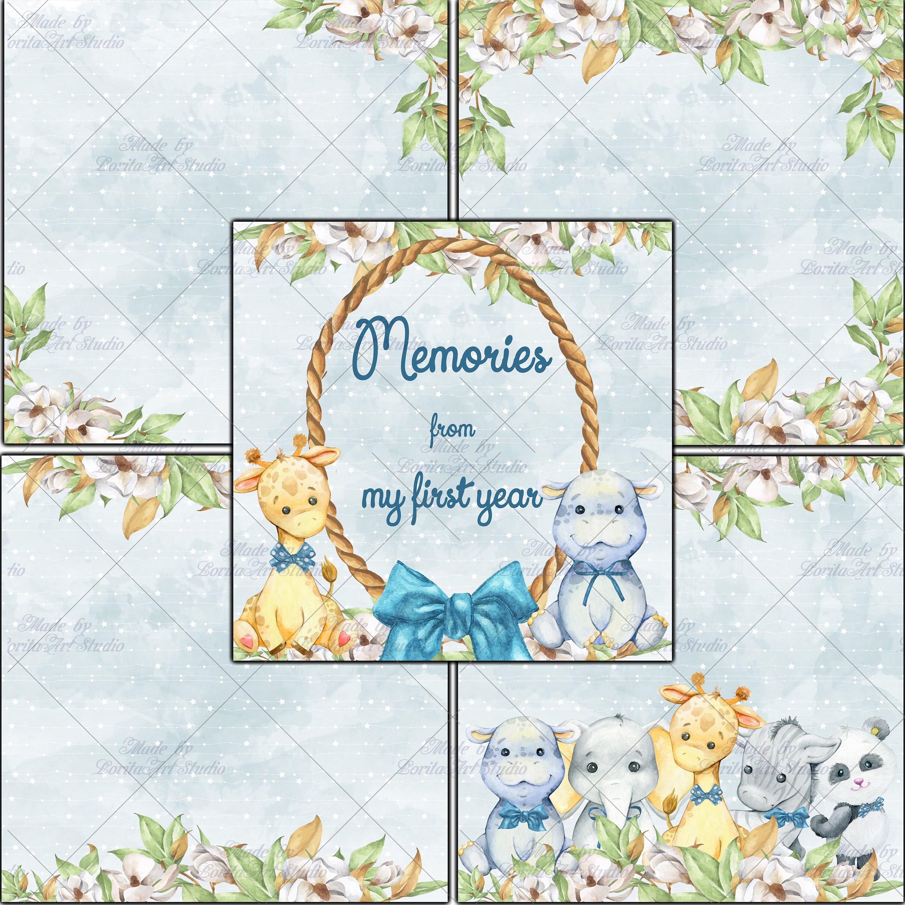 First Year Baby Boy Journal and Memory Book, Baby Boy Diary, Baby ...