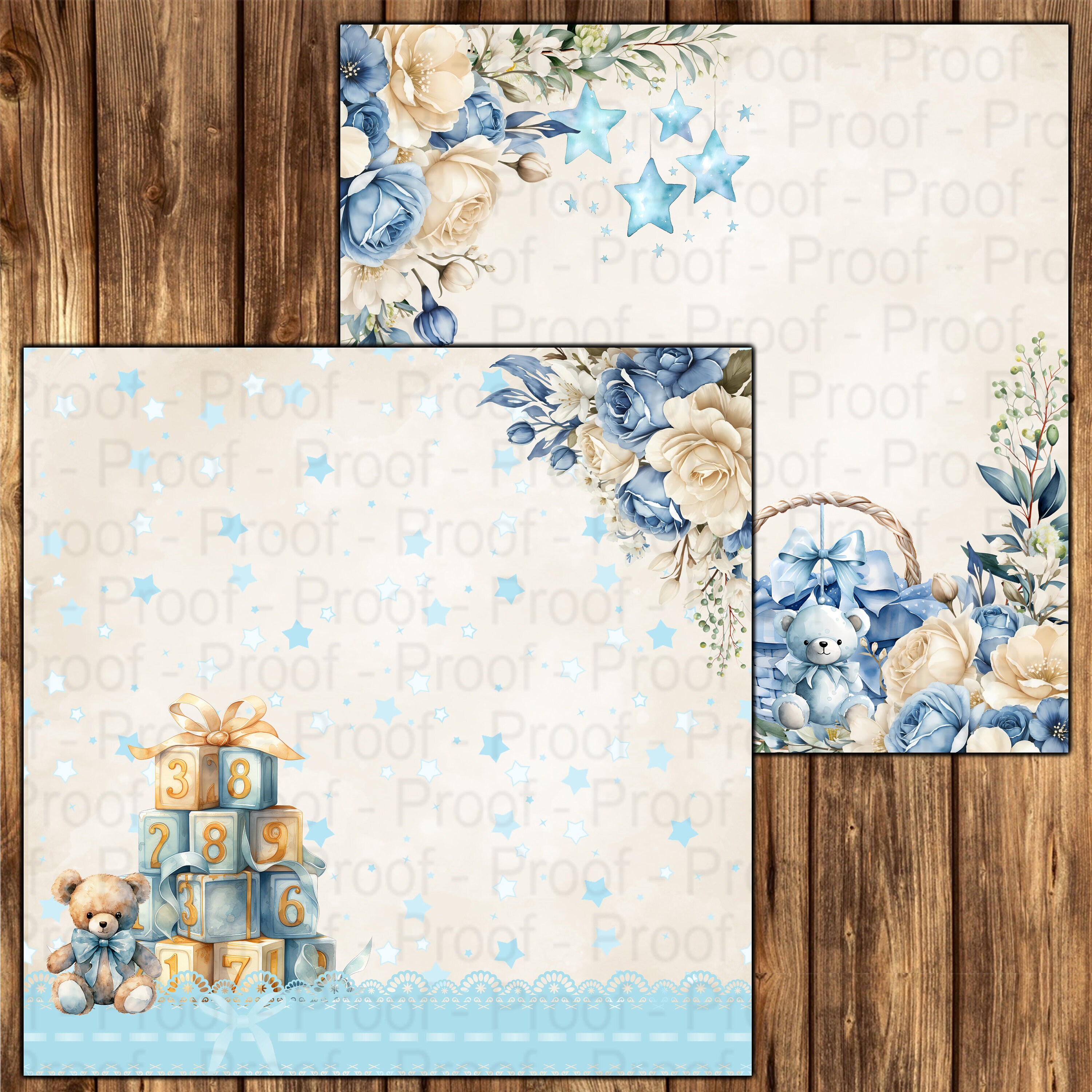 Little Prince , Baby Boy Digital Paper Pack, New Born Boy Collection ...