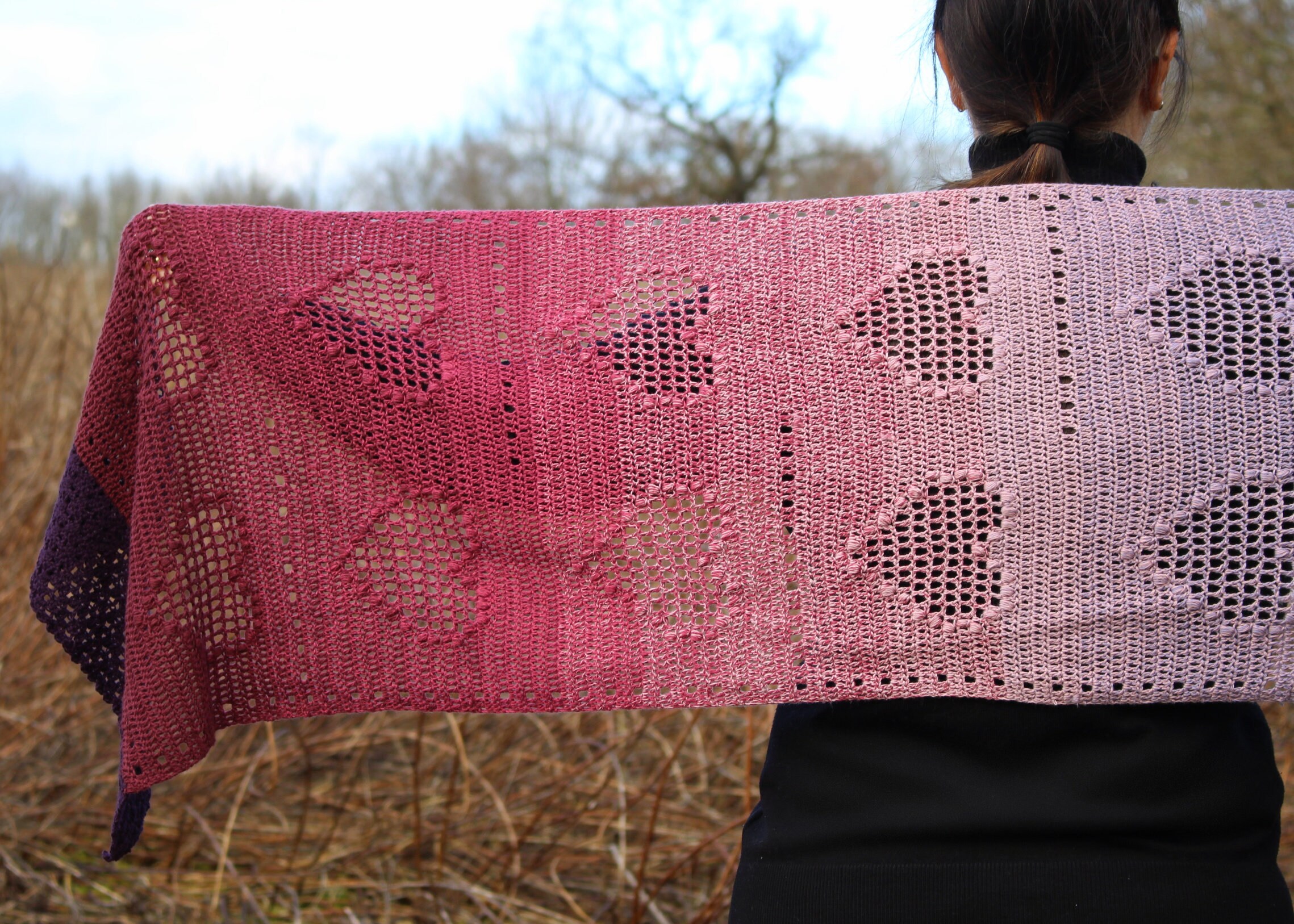 CROCHET PDF PATTERN: Hearts in a Whirl Wrap Crochet Shawl Pattern ...