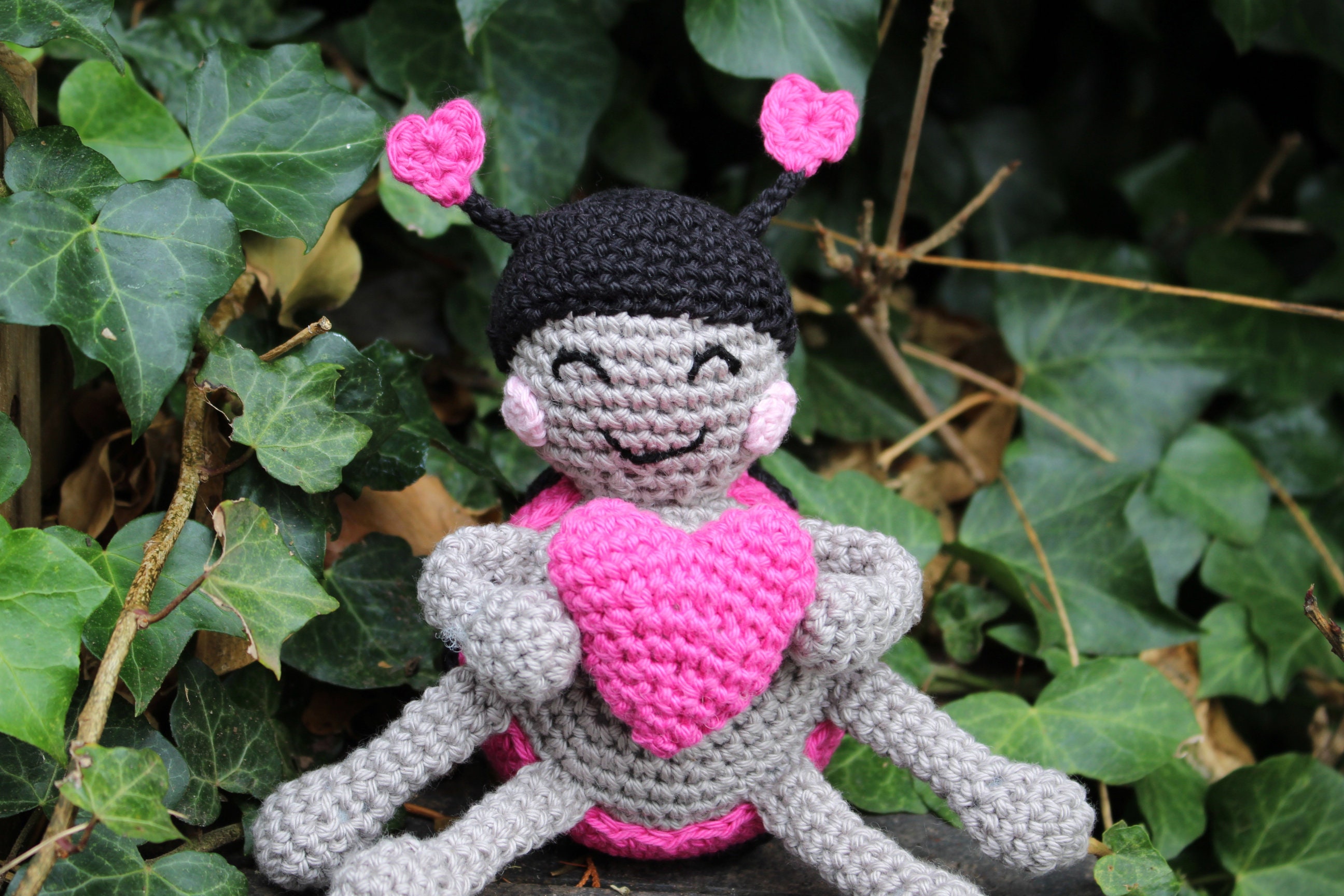 CROCHET PDF PATTERN: Lola the Love Bug Amigurumi Love Bug, Crochet ...