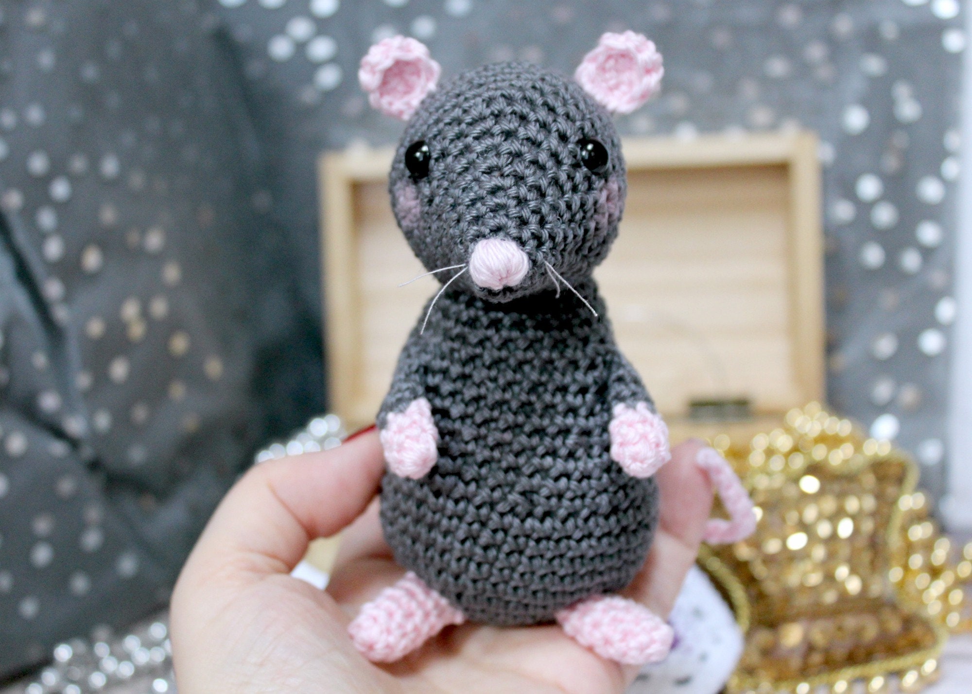 CROCHET PDF PATTERN: Reginald the Royal Rat | Amigurumi Rat, Crochet ...