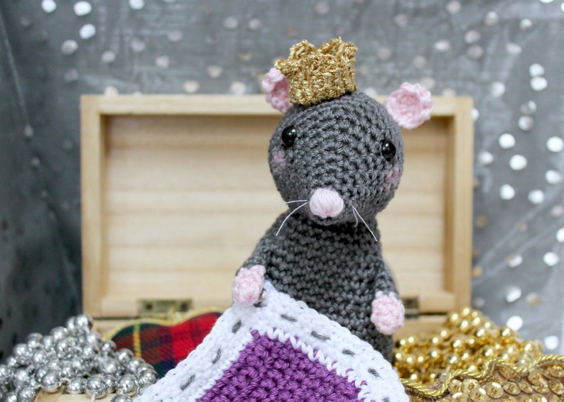 CROCHET PDF PATTERN: Reginald the Royal Rat | Amigurumi Rat, Crochet ...