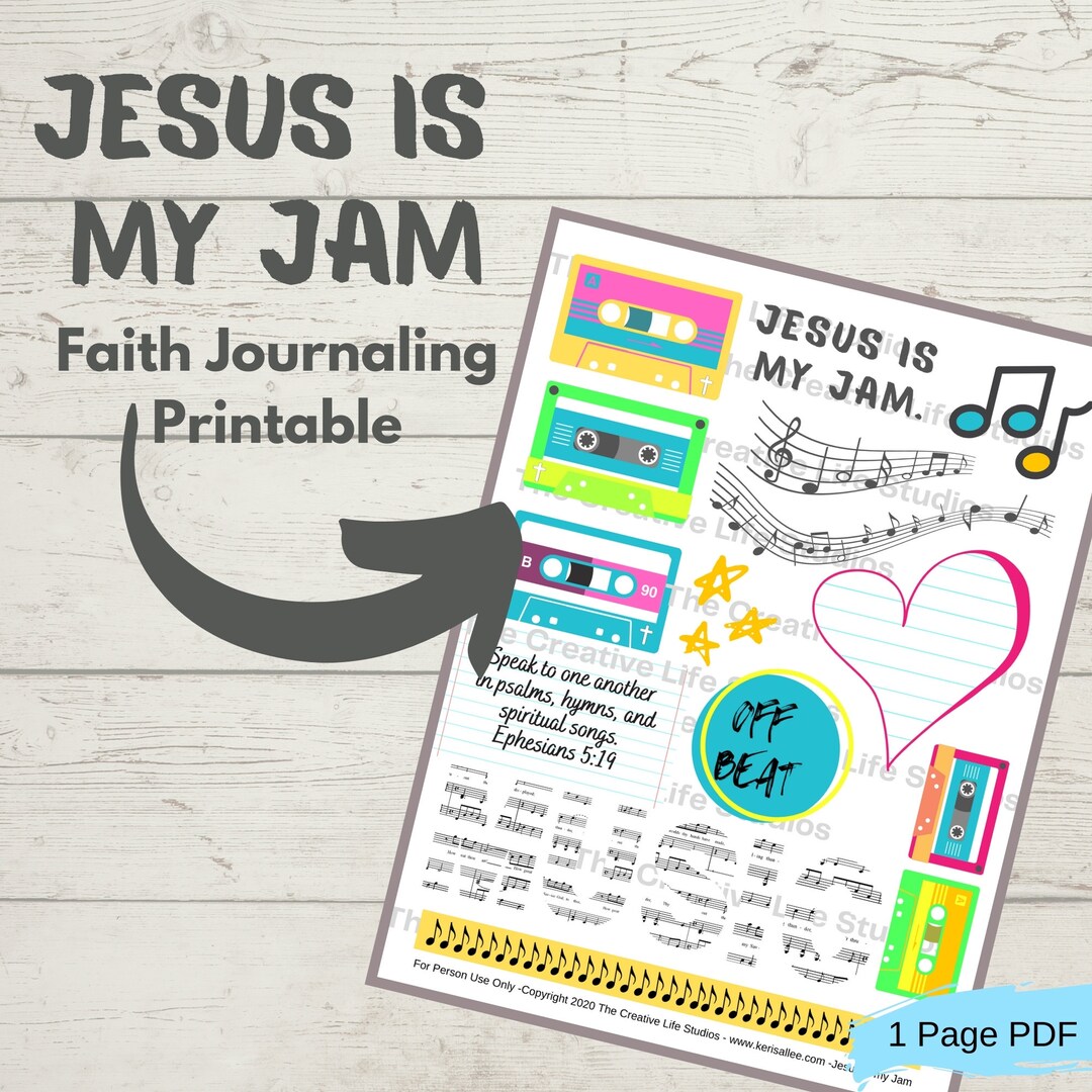 Jesus is My Jam - Bible / Faith Art Printable - Bible Art - Mixed Media ...