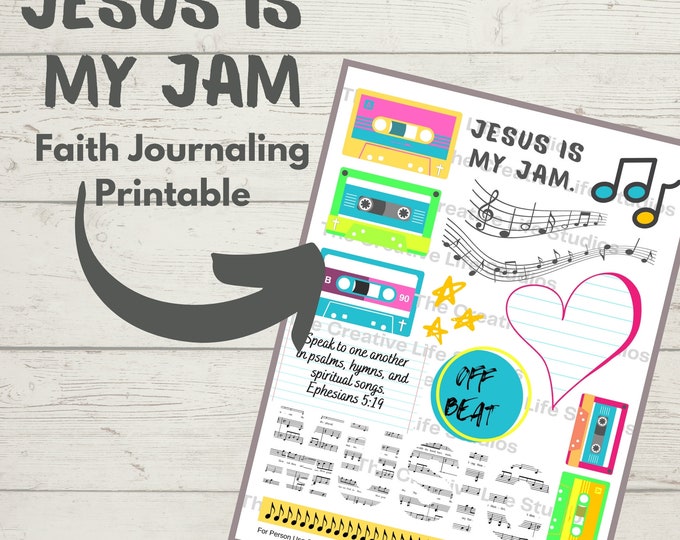 Jesus is My Jam Bible / Faith Art Printable Bible Art Mixed Media Art ...