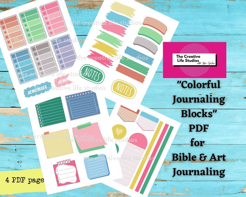 Bible Journaling Art Journaling Journaling Blocks Colorful - Etsy