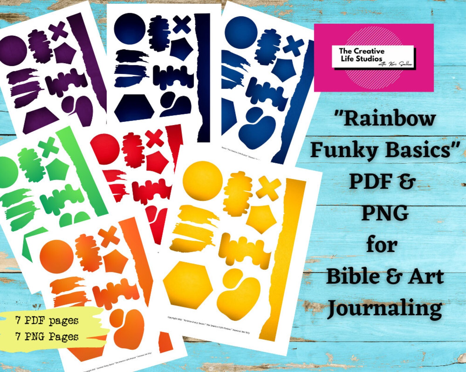 Funky Basics Shapes Bundle Printables for Bible and Art - Etsy