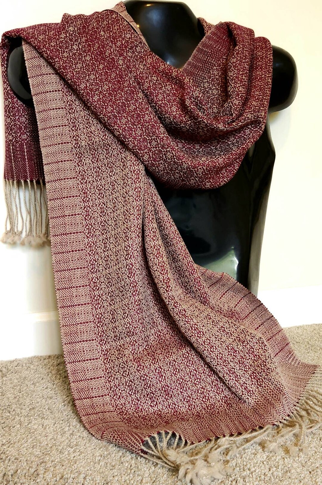 Handwoven Alpaca and Tencel Shawl - Etsy