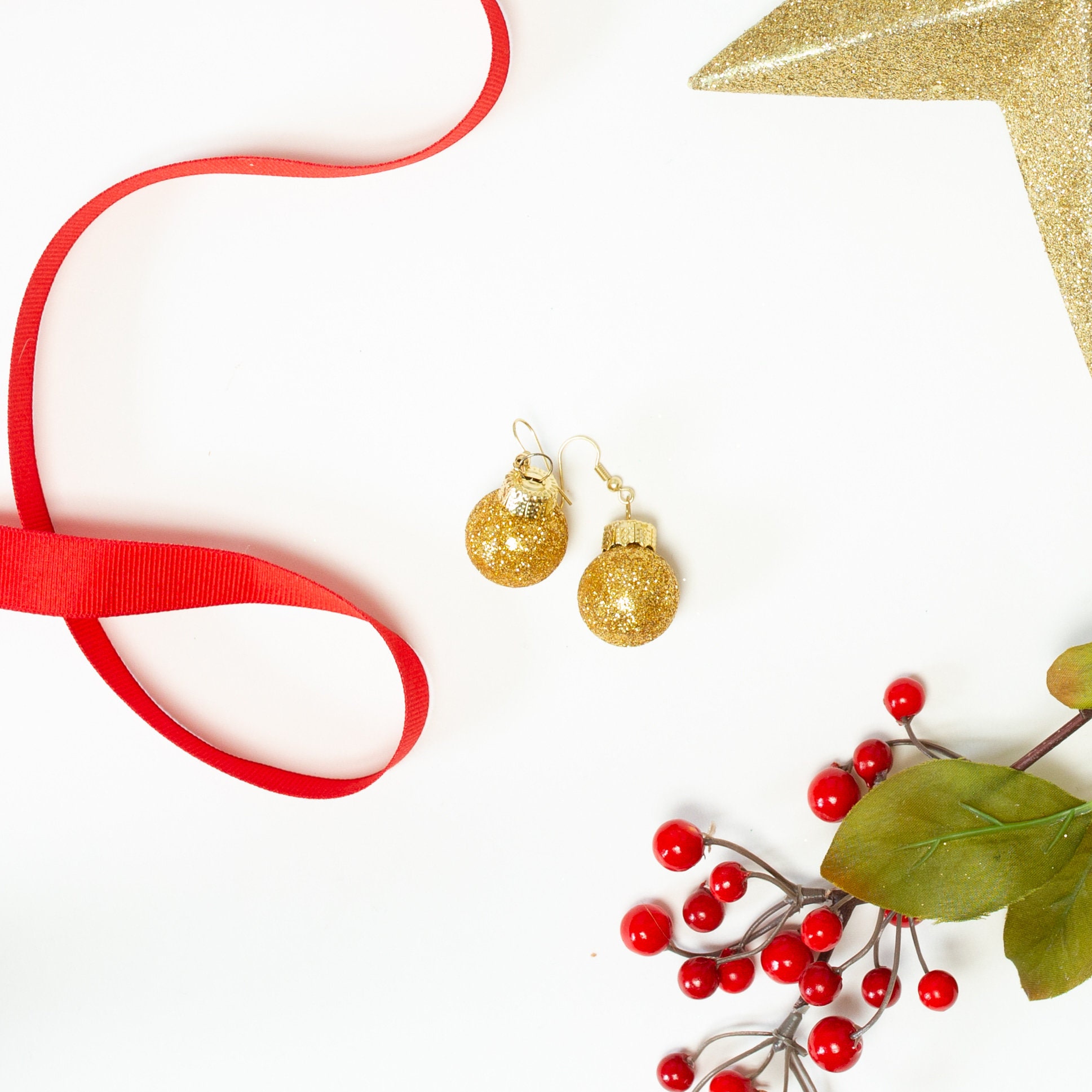 Christmas Earrings Christmas ornament earrings Holiday | Etsy