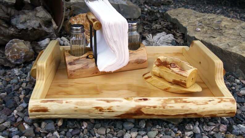 Rustic Log Serving Tray - Etsy